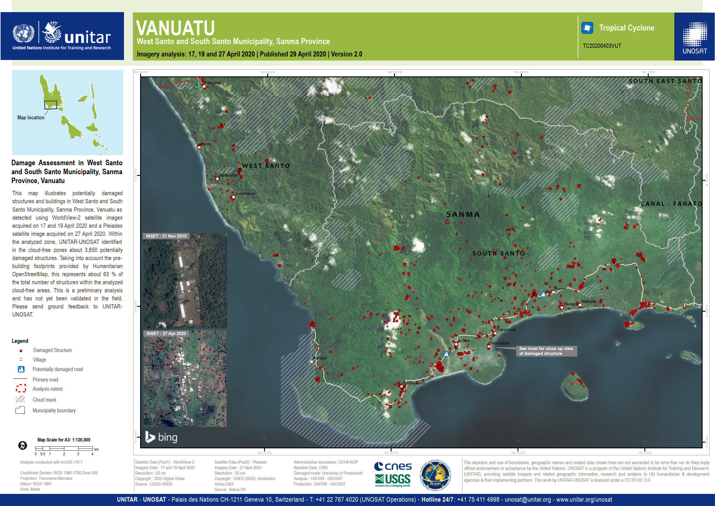 Vanuatu Satellite Map Vanuatu's Volcanoes | MetService Blog