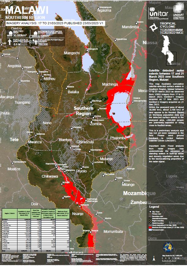 Southern Malawi Map Physical Map Of Zomba